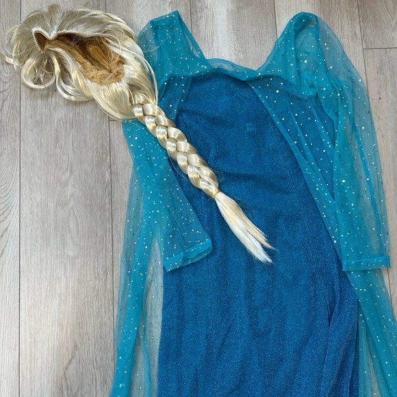 Dresses | Adult Elsa Cosplay Costume With Wig | Poshmark